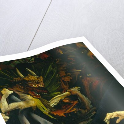 Demons pulling St. Anthony's hair, detail from The Temptation of St ...