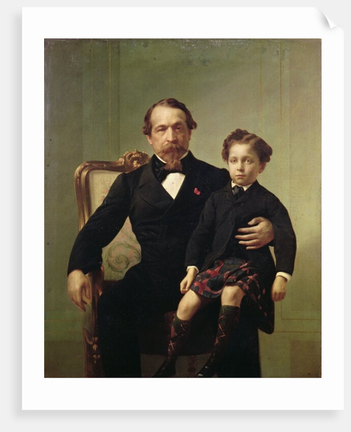 Portrait of the Emperor Louis-Napoleon Bonaparte and his son, Prince ...