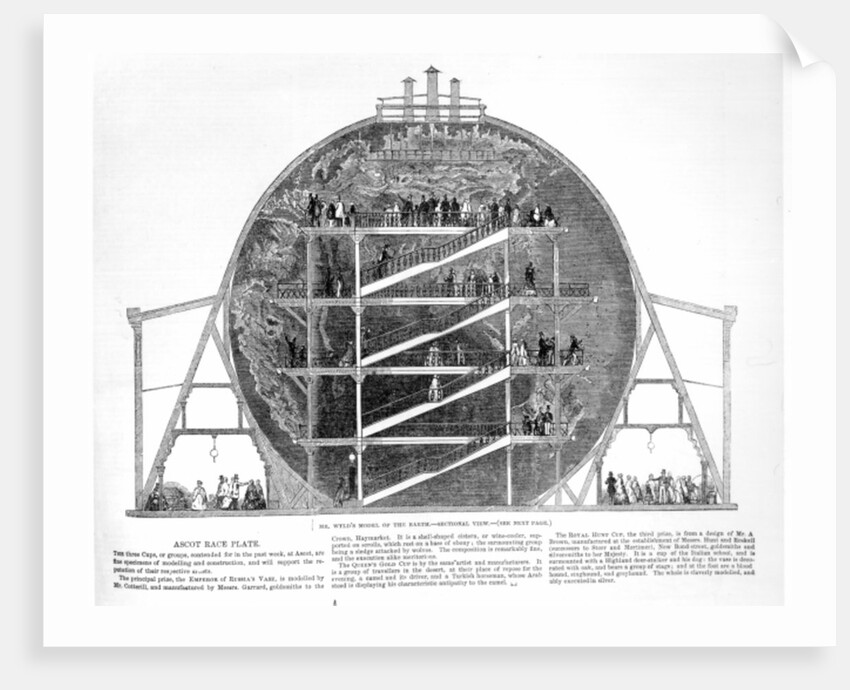Wyld's Model of the Earth, 1851 posters & prints by English School