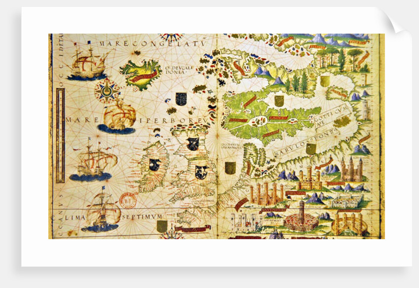 Map of Europe, from a facsimile of the 'Miller Atlas' by Pedro and ...