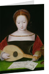 Mary Magdalene Playing a Lute posters & prints by Master of the Female ...