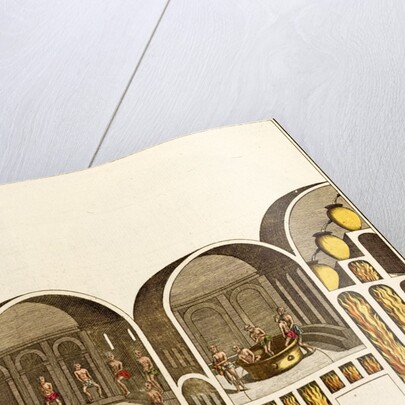 Print of Cross Section of Roman Baths posters & prints by Corbis