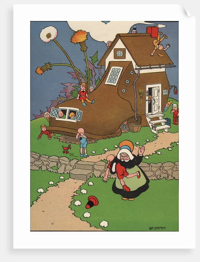 The Old Woman Who Lived in a Shoe Illustration posters & prints by ...