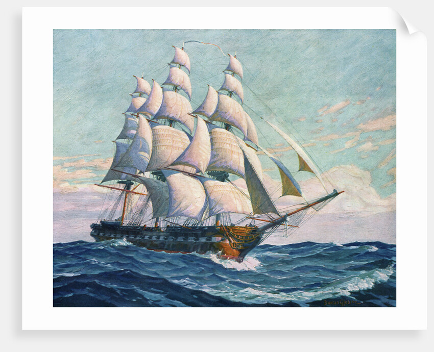 Illustration of USS Constitution posters & prints by Anonymous