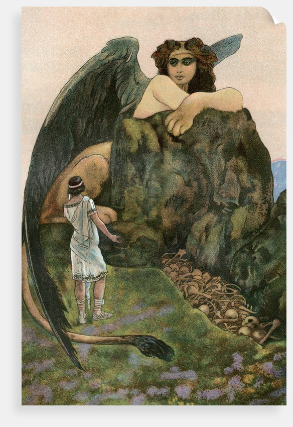 Oedipus and the Sphinx posters & prints by Corbis