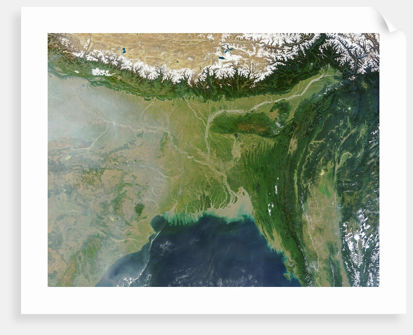 Satellite view of Bangladesh and the Ganges-Brahmaputra Delta posters ...
