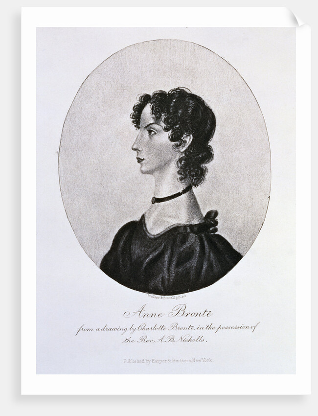 Engraving of Anne Bronte posters & prints by Walker and Boutall