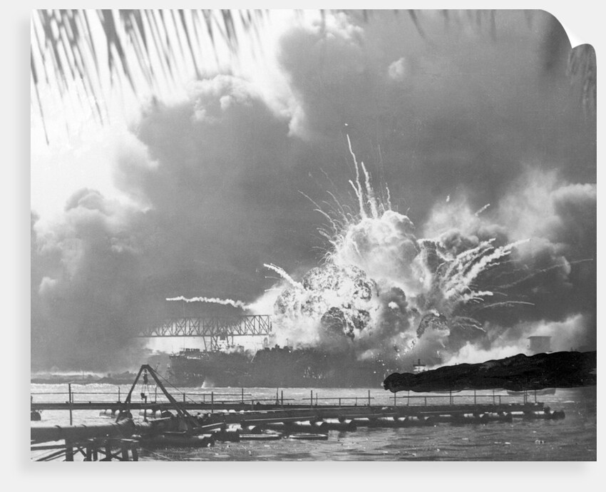 USS Shaw Exploding at Pearl Harbor posters & prints by Corbis