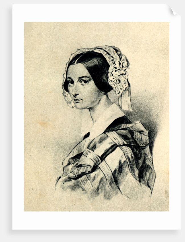 Portrait of Alexandra Smirnova-Rosset. After a drawing by P. Sokolov ...