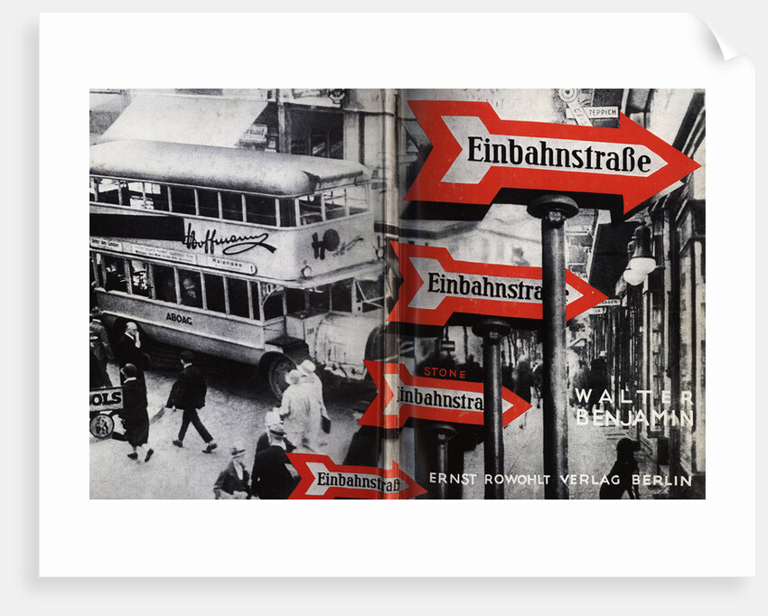 Cover design for Einbahnstraße (One-Way Street) by Walter Benjamin ...