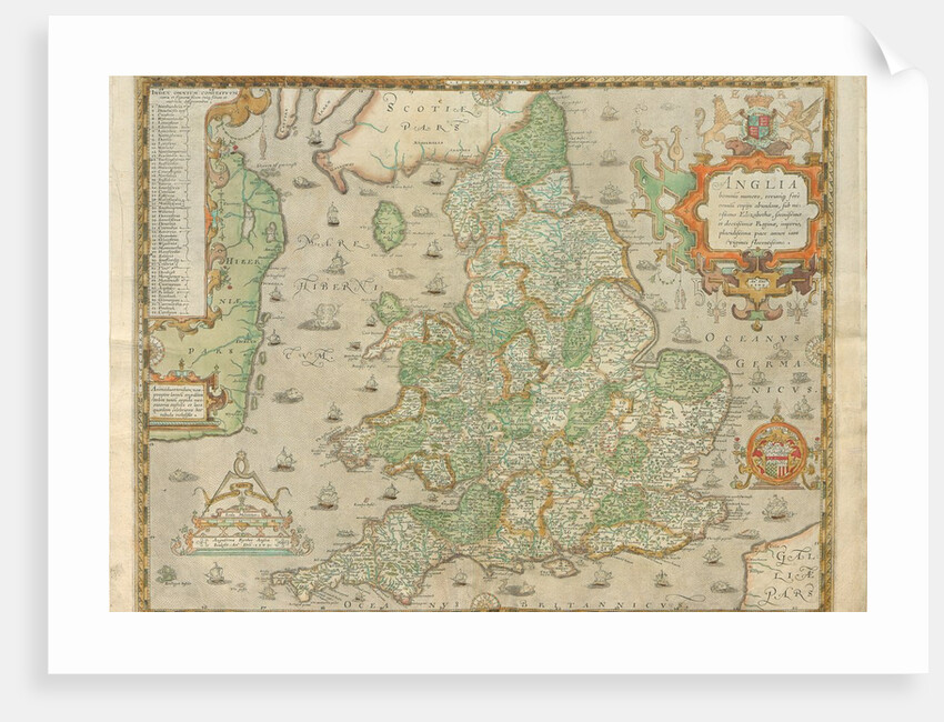 Christopher Saxton's Map of England and Wales, 1579 posters & prints by ...