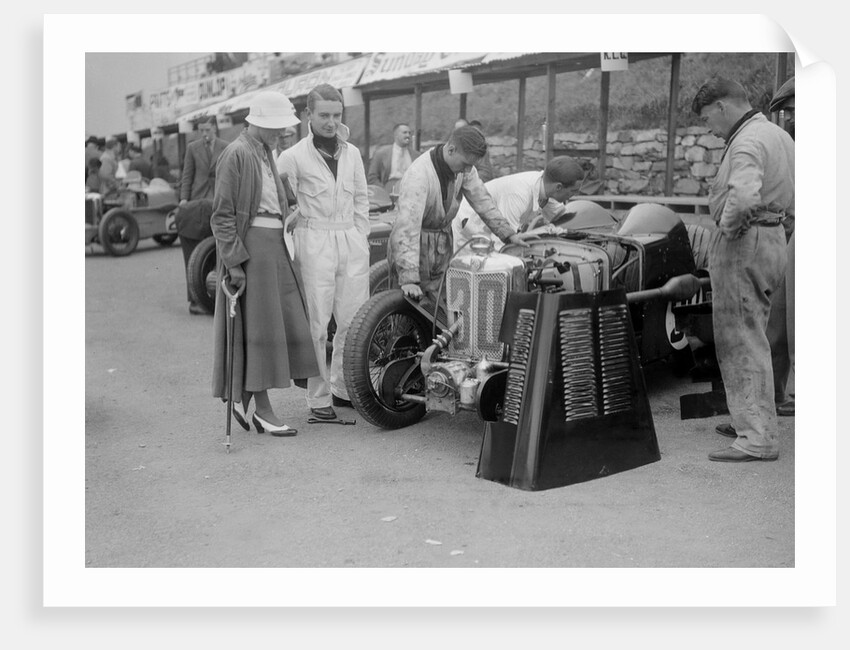 MG C type Midget of Hugh Hamilton in the pits at the RAC TT Race, Ards ...