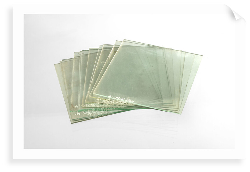 Thirteen clean cut glass squares in a box posters & prints by unknown