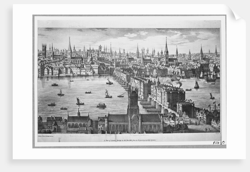 London Bridge in the year 1616 posters & prints by Anonymous
